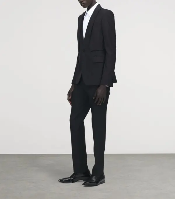 Alexander McQueen Wool Trompe-l'œil Blazer - Black