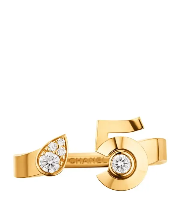 Chanel Gold And Diamond N˚5 Ring - Yellow