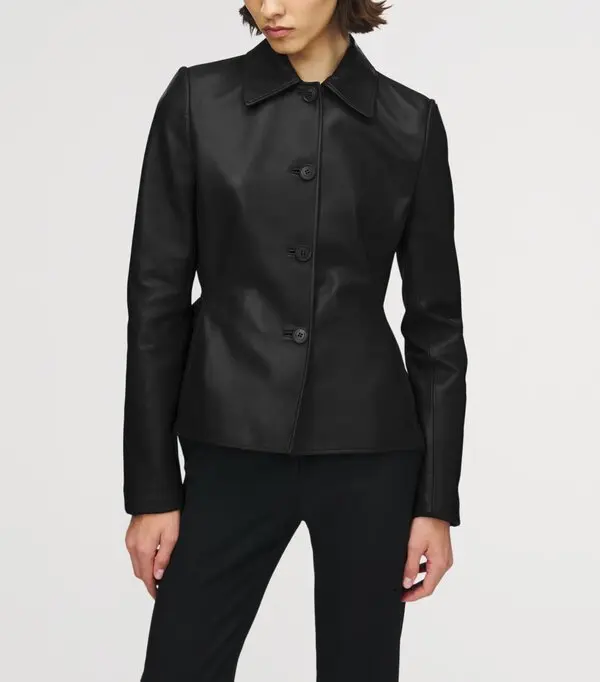 Alexander McQueen Leather Button-up Shirt