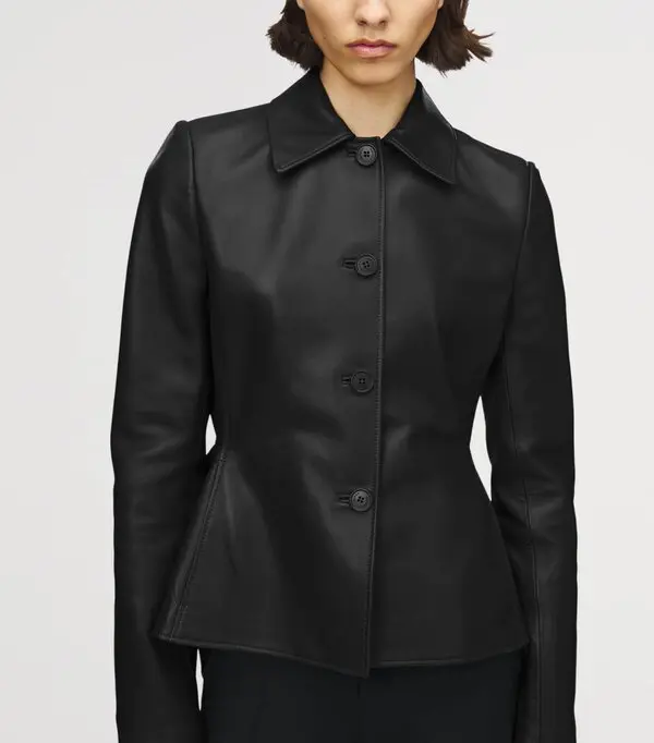 Alexander McQueen Leather Button-up Shirt