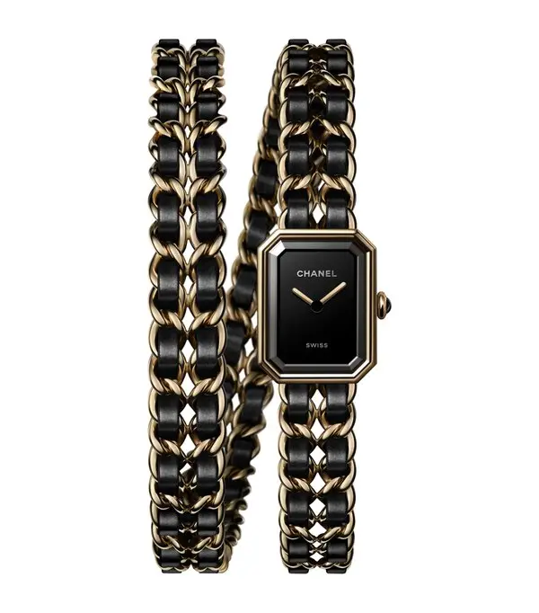 Chanel Première Iconic Chain Double Row Watch - Black