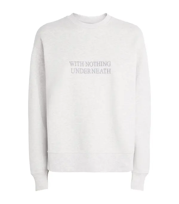 WITH NOTHING UNDERNEATH Cotton Spencer Sweatshirt