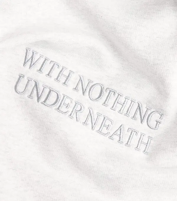 WITH NOTHING UNDERNEATH Cotton Spencer Sweatshirt