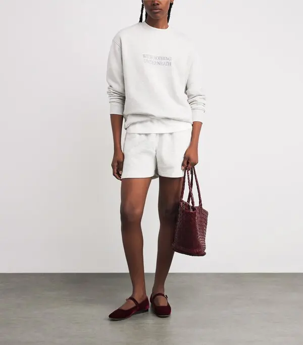 WITH NOTHING UNDERNEATH Cotton Spencer Sweatshirt