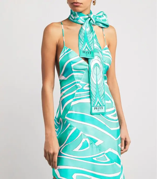Emilio Pucci Silk Twill Volute And Collane Print Scarf