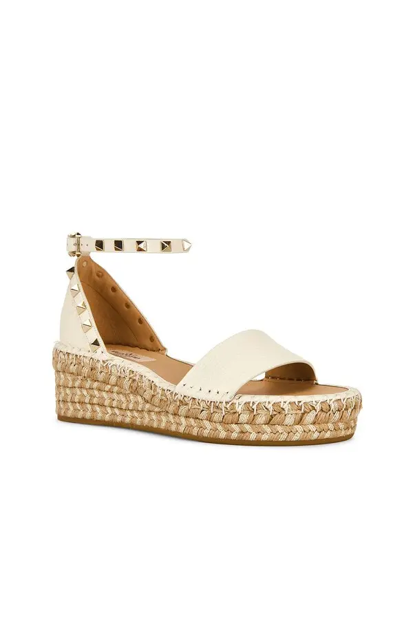 Valentino Garavani Rockstud Espadrille Sandal