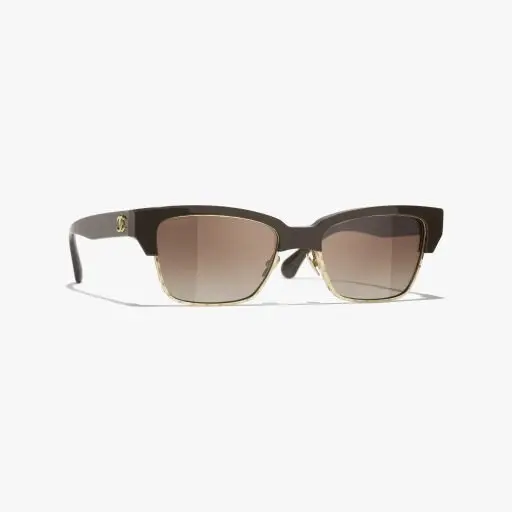 Chanel Cat Eye Sunglasses - Brown