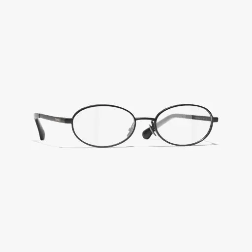 Chanel Oval Eyeglasses - Black