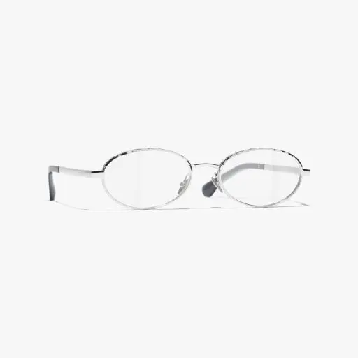 Chanel Oval Eyeglasses - Silver