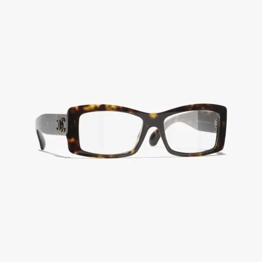 Chanel Rectangle Eyeglasses - Tortoise