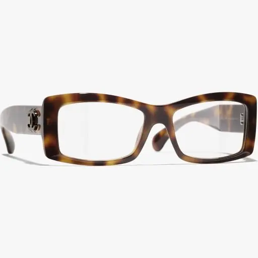 Chanel Rectangle Eyeglasses - Tortoise