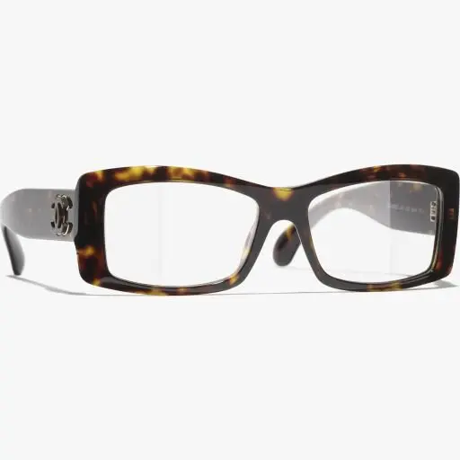 Chanel Rectangle Eyeglasses - Tortoise