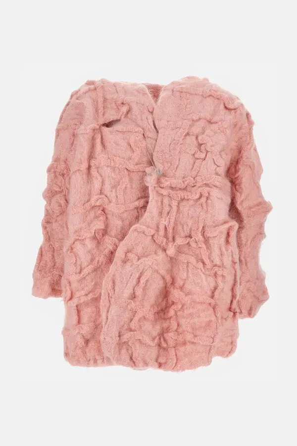 DANIELA GREGIS Mosaic Wool-blend Jacket - Rose