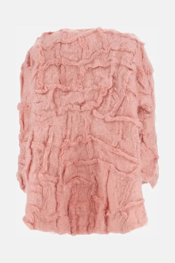 DANIELA GREGIS Mosaic Wool-blend Jacket - Rose