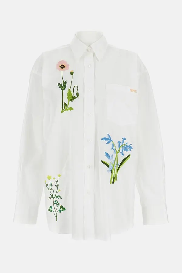 Stella McCartney Shirt With Floral Embroidery - White