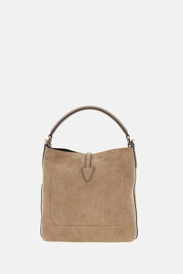 TOD'S T Timeless Leather Bucket Bag - Grey