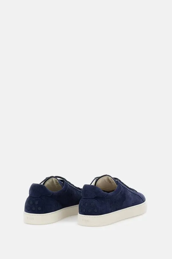 TOD'S Suede Low Top Sneakers - Blue