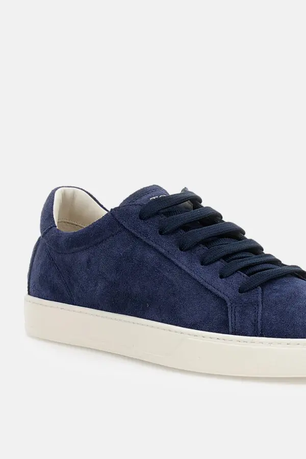 TOD'S Suede Low Top Sneakers - Blue