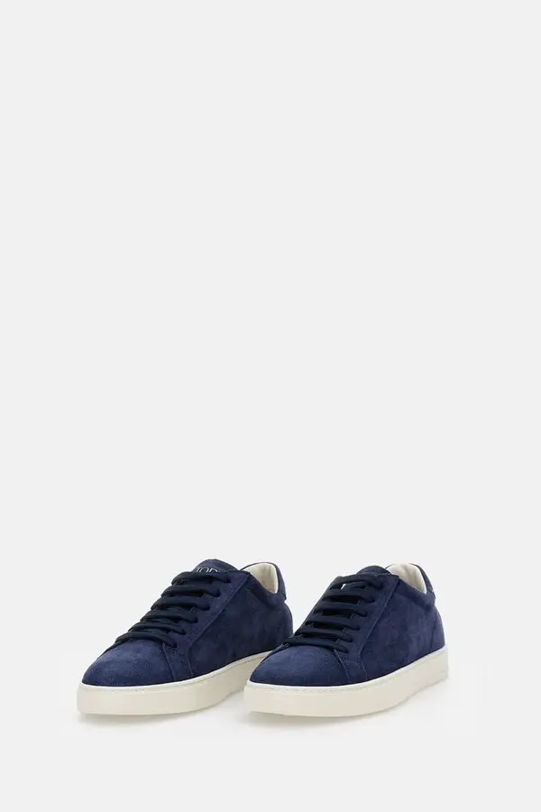 TOD'S Suede Low Top Sneakers - Blue