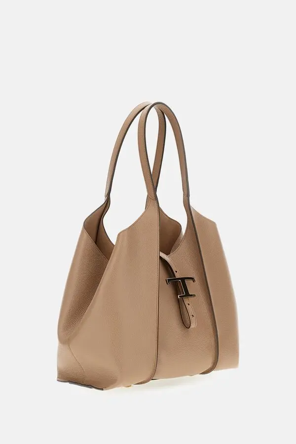 TOD'S Timeless Small Shopping Bag - Beige