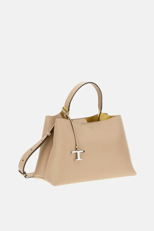 TOD'S Apa Top Handle Media - Beige