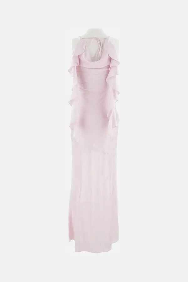 ROTATE BY BIRGER CHRISTENSEN Long Cascade Dress - Rosa
