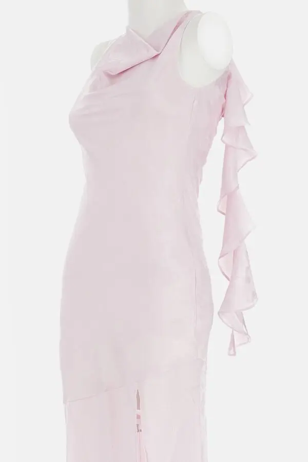 ROTATE BY BIRGER CHRISTENSEN Long Cascade Dress - Rose