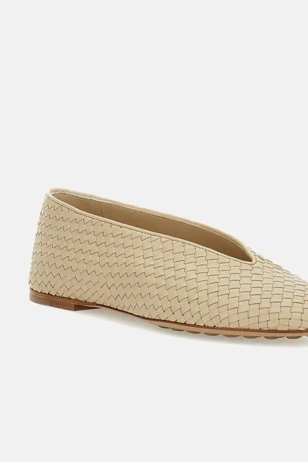 Bottega Veneta Woven Leather Ballerina Flat