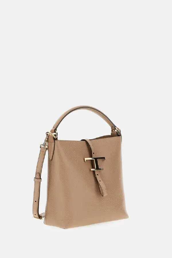 TOD'S Timeless Mini Bucket Bag - Beige
