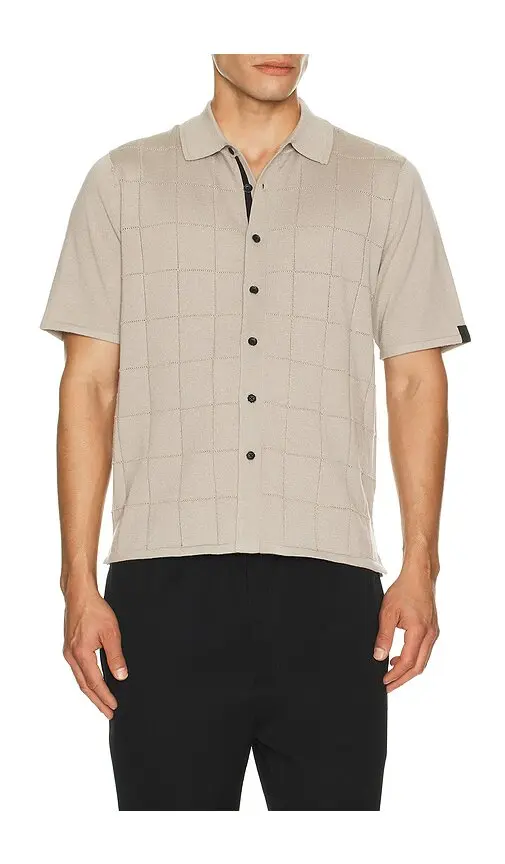 Rag & Bone Window Pane Dalton Knitted Shirt In . Also - Brown