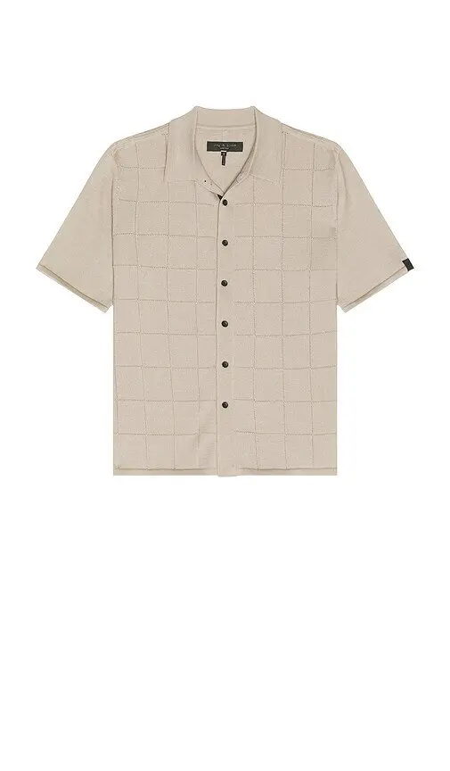 Rag & Bone Window Pane Dalton Knitted Shirt In . Also - Brown