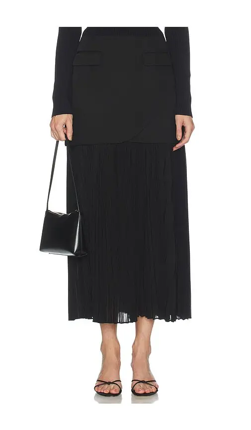 Astr The Label Deaile Skirt - Black