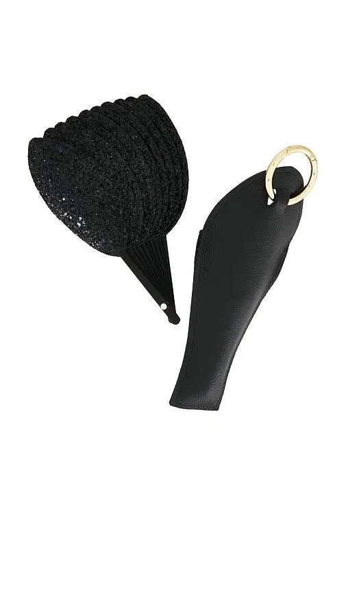 EVA VENTAI Mini Palmette Glitter Fan