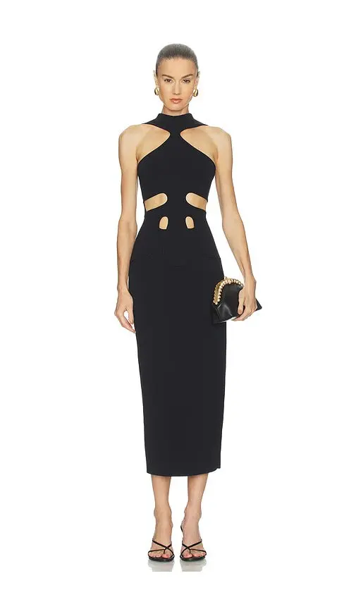 Cult Gaia Baylee Knit Jersey Dress - Black