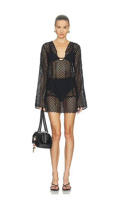 Cult Gaia Omara Cover Up Dress - Black