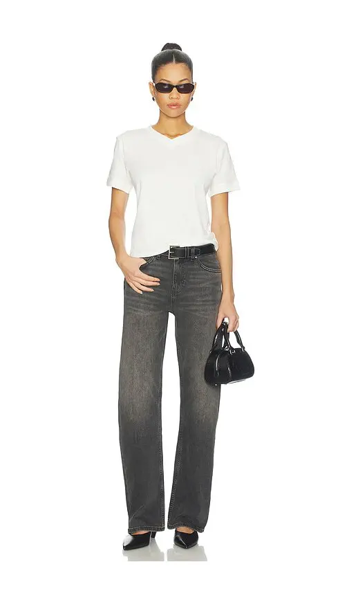 EB DENIM Henry V Neck Tee