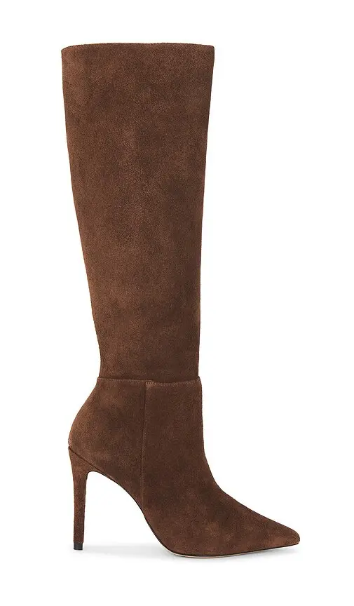 Raye Athena Suede Stiletto Heel Boots - Brown