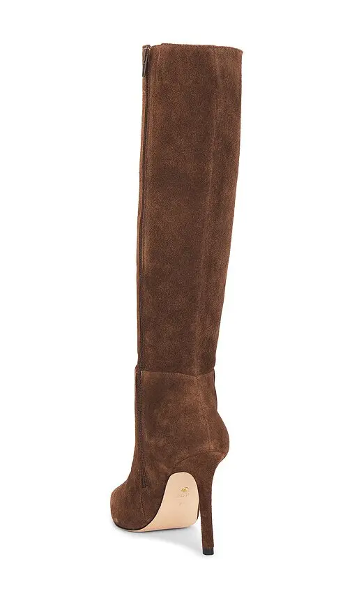 Raye Athena Suede Stiletto Heel Boots - Brown