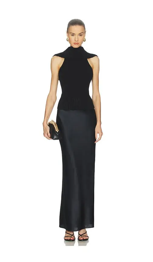 Cult Gaia Chen Knit Top - Black