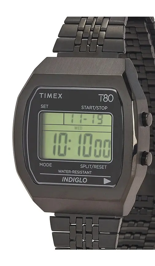TIMEX T80 36mm Stainless Steel Digital Watch