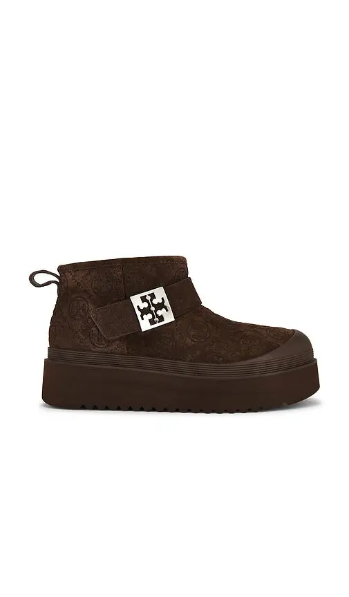 Tory Burch Mellow Shearling Platform Boot - Brown
