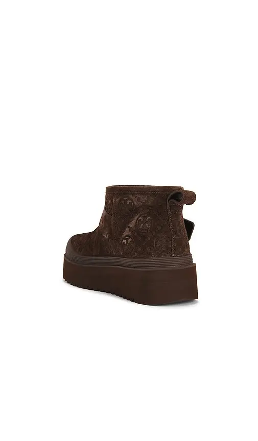 Tory Burch Mellow Shearling Platform Boot - Brown
