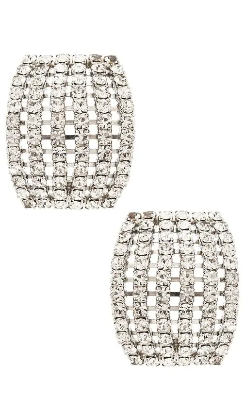 JENNIFER BEHR Kyrie Hoop Earrings - Metallic Silver