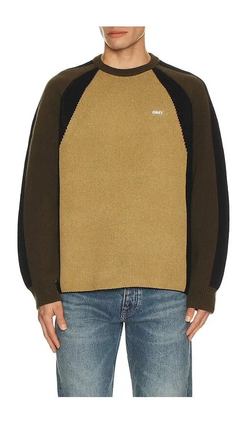 Obey Raglan Crew Neck Sweater