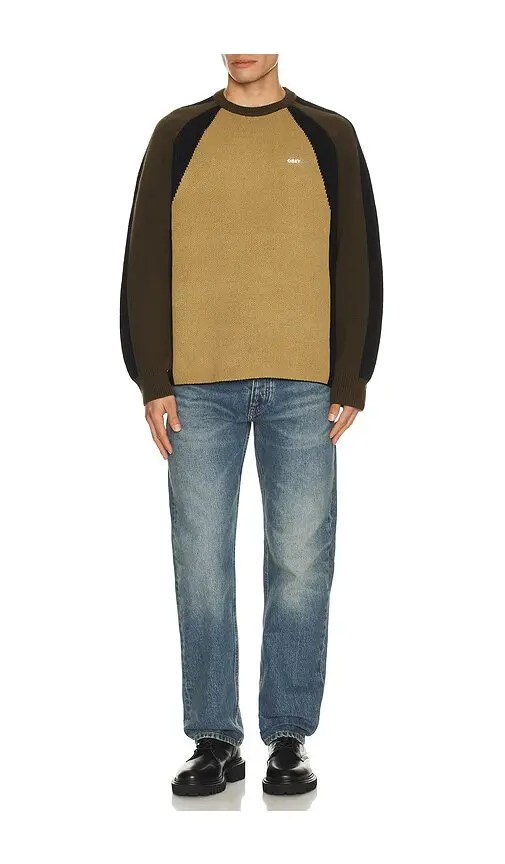 Obey Raglan Crew Neck Sweater