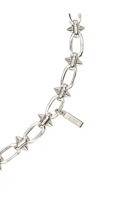 We11Done Teddy Pendant Spike Chain Necklace