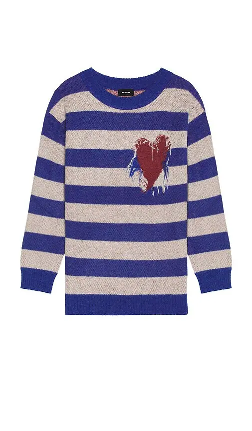 We11Done Grunge Stripe Pullover