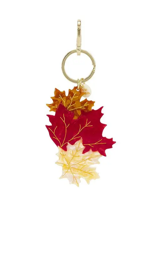 SOLAR ECLIPSE Hand-painted Maple Leaves Bag Charm And Keychain - Multi