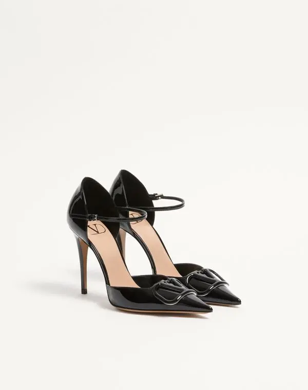 Valentino Garavani Vlogo Signature D'orsay 100mm Pumps - Black