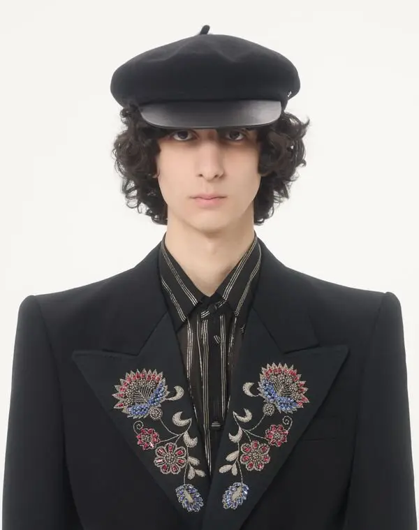 Valentino Garavani Silk Chiffon & Lurex Shirt - Black/gold